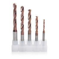 China 5XD Round Shank solid carbide drills factory direct sale step drill for steel and iron for sale