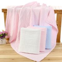 China 120X120 6 Layers Pink Bamboo Cotton Gauze Fabric No Fluorescent Agent for sale