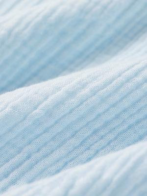China 3 Layers 40S 110*100 Light Blue Gauze Fabric Infant Bath Towels Health for sale