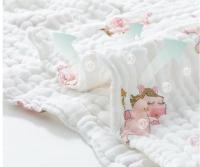 China Five Layers Thick Gauze Fabric Swaddle Cloth Fabric 57 Inch Wide for sale
