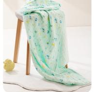 China Combed Cotton 40S Floral Gauze Fabric 6 Layer Gauze Blanket No Chemical for sale