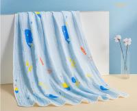 China Four Layer Printed Gauze Fabric 53 Inch Width Soft Baby Fabric for sale