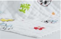China Combing Cotton Custom Printed Gauze Fabric 170gsm Kids Swaddle Bath Towel for sale
