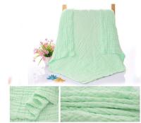 China Light Green Baby Gauze Blankets 200GSM for sale