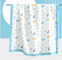 China Lovely Animals Printing 4 Layer Gauze Fabric 200gsm No Fluorescent Agent for sale