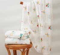 China Combed Cotton Multilayer Crinkle Gauze Blanket Soft Gauze Fabric for sale