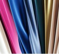 China Satin Summer Fabric Dress Slight Shine Women Skirt Smooth Polyester for sale