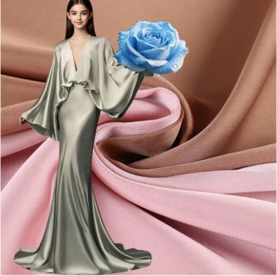 China 100% Polyester Satin Fabric 185gsm Silk-Like Appearance Trousers , Skirts , Blouses And Dresses for sale