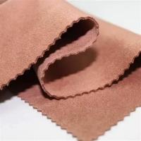 China Suede Fiber Imitation Leather 90%Polyester 10%Spandex350gsm Coat Fabric for sale