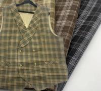 China Checked Fabric Grid Chequer Fabric 50%Polyester 50%Polyester 250gsm  Shirt Vest Suit Blazer Fabric for sale