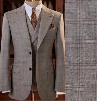 China 12% Wool TR Check Suiting Fabric Blends Classic Elegance With Modern Refinement. for sale