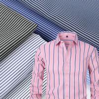 China Durable Cotton Yarn Dyed Stripe Fabric for Formal  Uniform Shirts 110gsm for sale