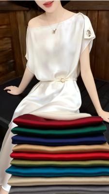 China 95%Polyester 5%Elastic Satin Faux Silk Fabric Advantages And Fashion Characteristics 125gsm for sale