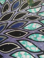 China African Wax Print Fabric with Hot-fix Rhinestones – 91% Cotton 9% Spandex, High Wrinkle Resistance, Excellent Elastic Recovery for sale