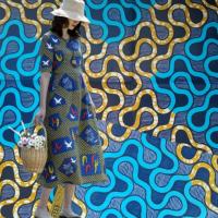 China 100% Cotton African Wax Print Fabric with High Wrinkle Resistance and Vibrant Colors for Ankara and Kitenge Dresses for sale