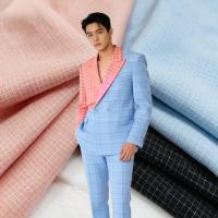 China 195gsm Yarn-Dyed Check Suiting Fabric with 68% Polyester 30% Rayon 2% Spandex for Uniforms for sale