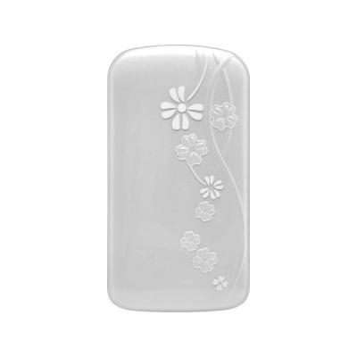 China Decorative IMD Parts Process With Double Sided Film Off White Flower Design for sale