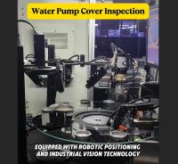China Aluminum Die Casting Auto Water Pump Cover Vision System Inspection Equipment + Manipulator Positioning for sale