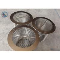 China Ss 304 Shaped 450mm Wedge Wire Filter Basket With Handle Slot Wire Backwash for sale