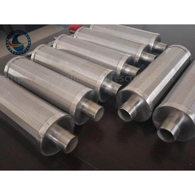 China Stainless Steel 304 OD 76mm Wedge Wire Screen With M32 Male Thread for sale