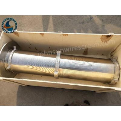 China SS 304 Slotted Flange Wire Mesh Tube Full Welding Johnson Vee Wire Screen for sale