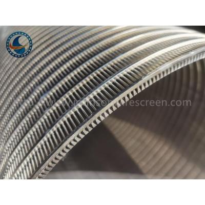 China Stainless 304 25mm Dia Cylindrical Wedge Wire Screens Solid Liquid Separation for sale
