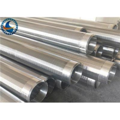 China High Rigidity Wedge Wire Screen Pipe , 316L Stainless Steel Mesh Tube OD 35mm for sale
