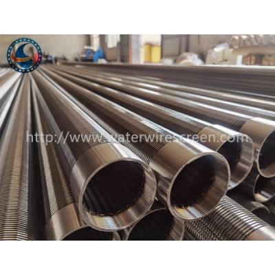 China 304 Stainless Steel Threaded Coupling 114mm Wedge Wire Screen Pipe All Welded for sale