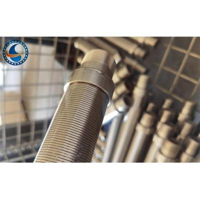 China 316l 38mm Diameter Wound Stainless Steel Wedge Wire Screen With Dn25 Male Threaded for sale