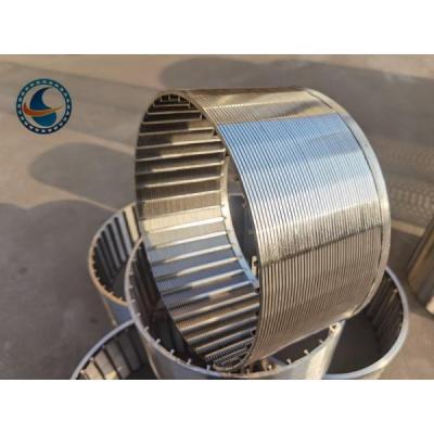 China 300um Slot Wedge Wire Screen Pipe Stainless Steel 304 Drum Shaped for sale