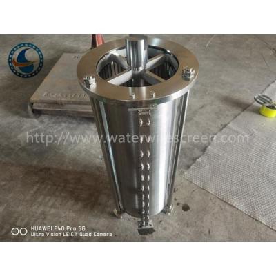 China Durable Efficient Ss316l Wedge Wire Screen Pipe 100 Micron High Strength for sale