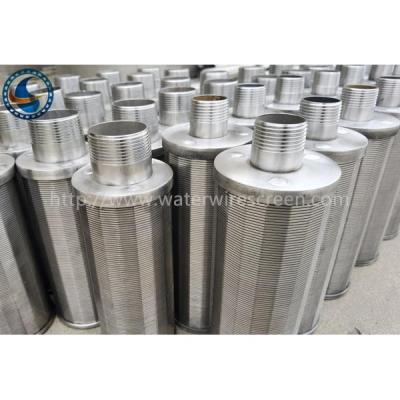 China 1.5X2mm SS316L Continuous Slot Wedge Wire Screen Nozzle for sale