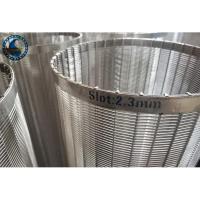 China Length 1900mm Stainless Steel Vee Wire Screen Continuous Slot Opening for sale