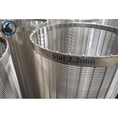 China Length 1900mm Stainless Steel Vee Wire Screen Continuous Slot Opening for sale
