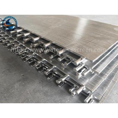 China 0.5mm Slot Sus304 Flat Johnson Screens With Round Support Bar for sale