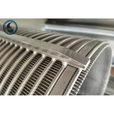 China Wet Dry Separation Id 255mm Reverse Wedge Wire Screen Cylinder Filter Stainless Steel for sale