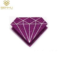 China Cardboard Makeup Cosmetic Packaging Boxes Purple Glitter for False Eyelashes for sale