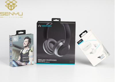 China Headphone Package Box Custom Made Clear Folding Carton Supply for sale