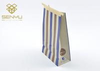 China Candy Food Grade Kraft Custom Printed Paper Grocery Bags Zipper Sealing for sale