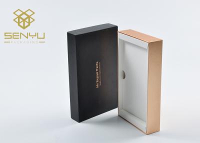 China Gold Foil Stamping Rigid Paper Packing Box Base and Lid Paper with Paper Tray for sale