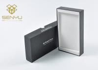 China Phone Accessories Paper Boxes For Packing / Black Paper Gift Box With Tray for sale