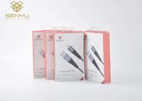 China Folding Custom Printed Mobile Accessories Packaging with Pet Window And Plastic Hook for sale