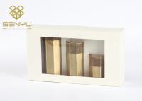 China Square  350g Paper Packaging Box With Clear Window Matt Lamination Surface for sale