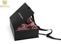China Cardboard Gift Boxes Hair Extension Packaging With Satin Insert Matte Lamination for sale