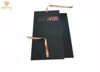 China Black Cardboard Gift Box Packaging / Magnetic Folding Packaging Boxes For Hair Extension for sale