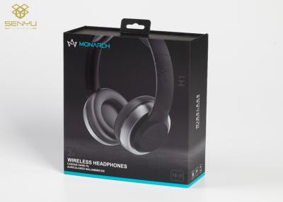 China Handmade Mobile Accessories Packaging Headphone Packaging Box With Black Blister Insert for sale