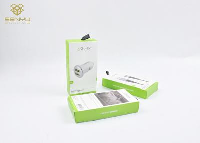 China Green Mobile Accessories Packaging Car Charger Packaging With Blister Insert for sale