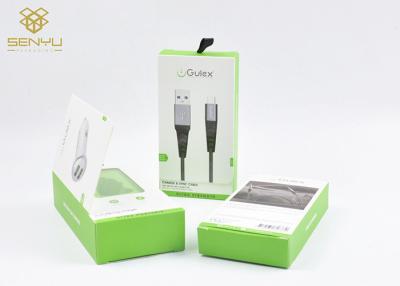 China 350g Art paper Mobile Accessories Packaging / Data Cable Packaging Box With Blister Insert for sale