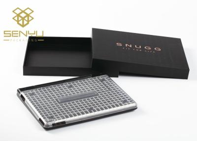 China Grey Back Keyboard Packaging Box Lid And Base Box Black Paper Duplex Board for sale