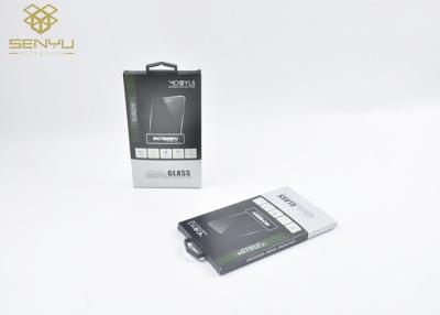 China 350G Silver Card Paper Mobile Accessories Packaging Tempered Glass Packing for sale